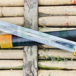 24" Viking Sword Hand Forged Double Edged Folded Carbon Steel Leaf ...