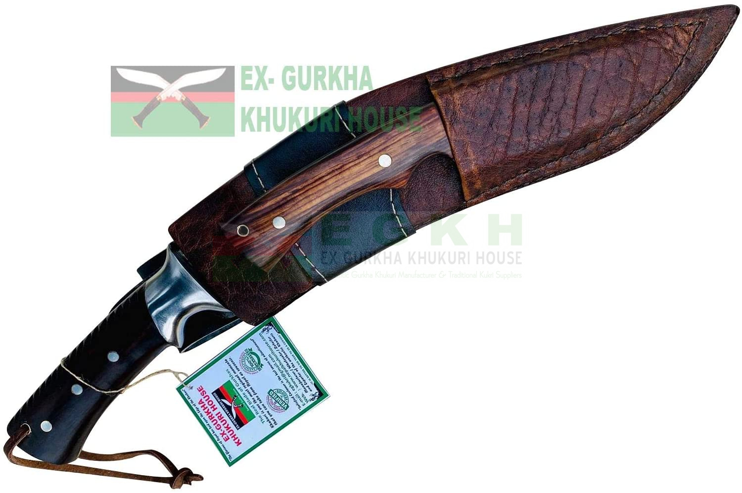 11" Blade Afghan Issue Brown Sheath Double Edge Multi Tools Kukri or ...