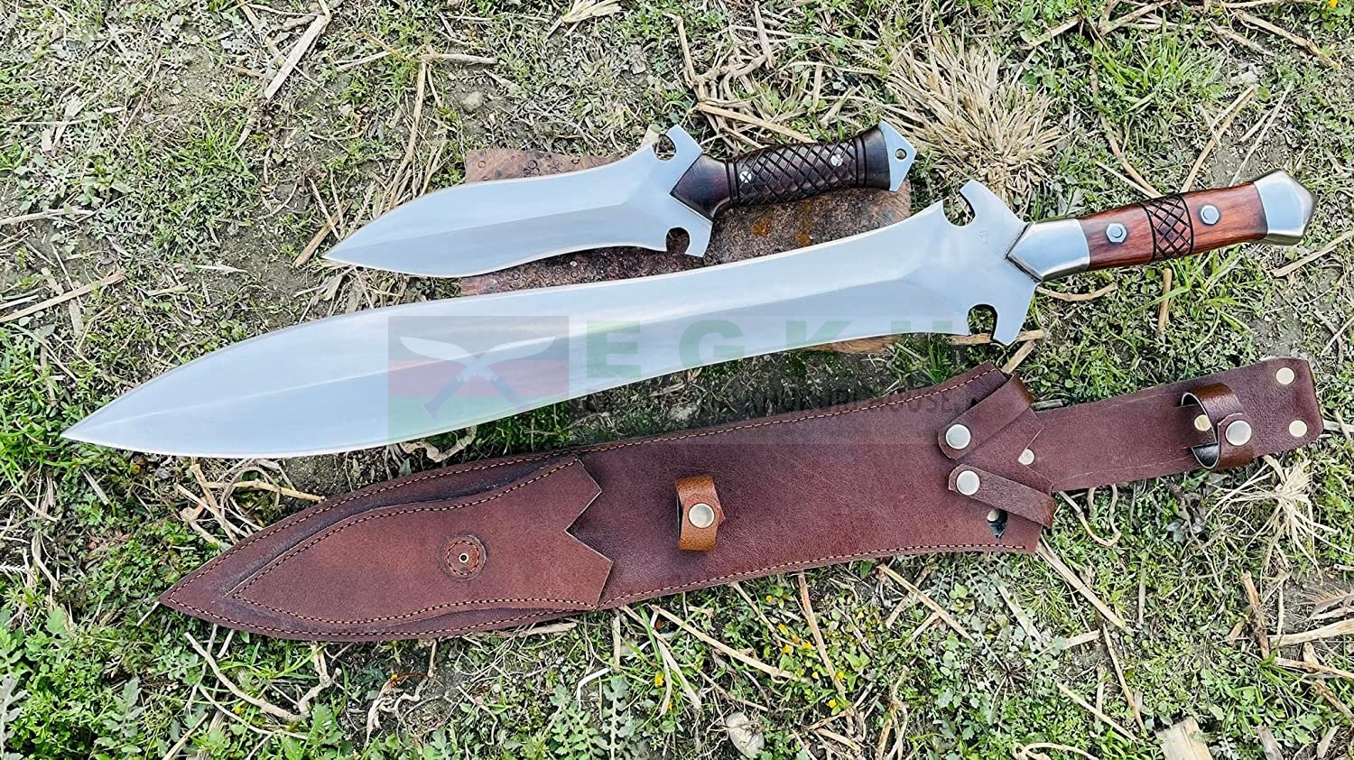 20" Blade Hand Forged Hunting Sword | Viking Sword | Custom Made | Leaf ...
