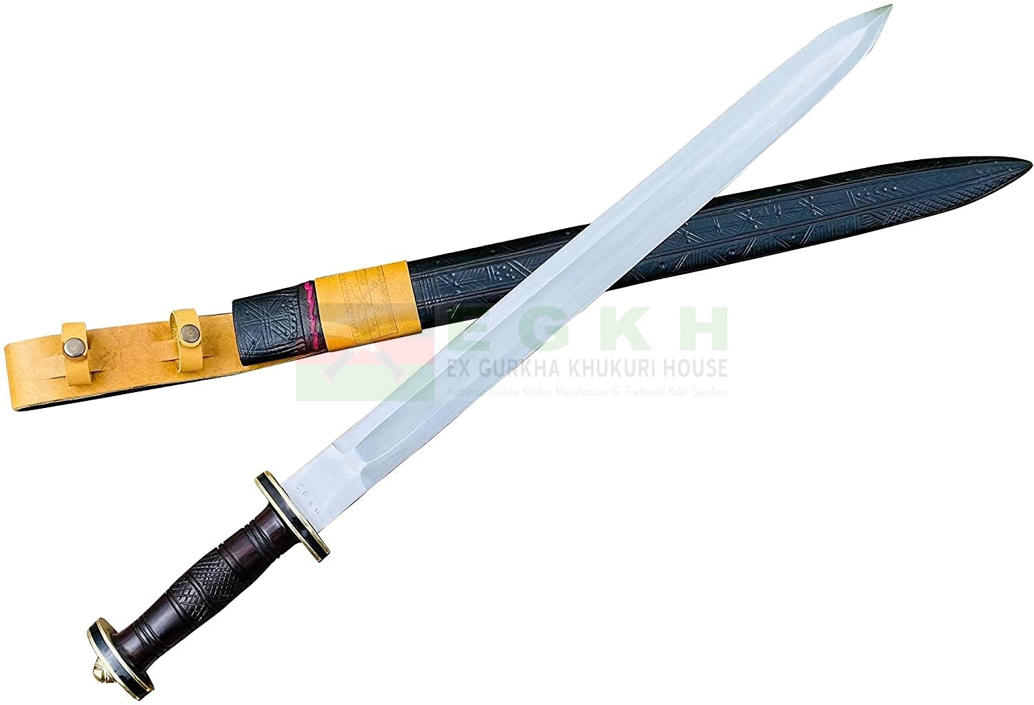 25″ Ancient Viking Sword | Handmade Tactical Double Edge Sword