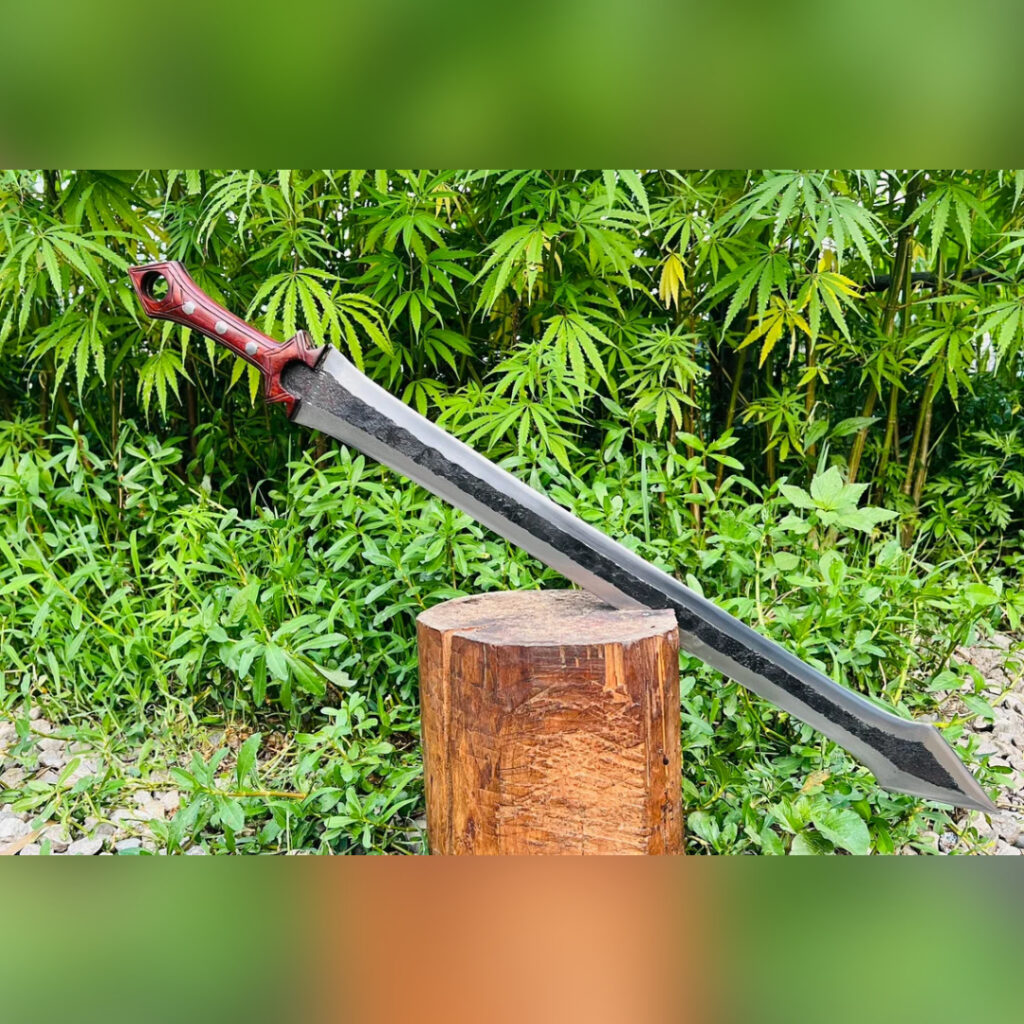 25" Traditional Hand Forged Viking Sword | Full Tang Historical Long ...