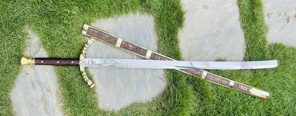 32" Longsword Cross-Guard - Replica High Carbon Steel Machete